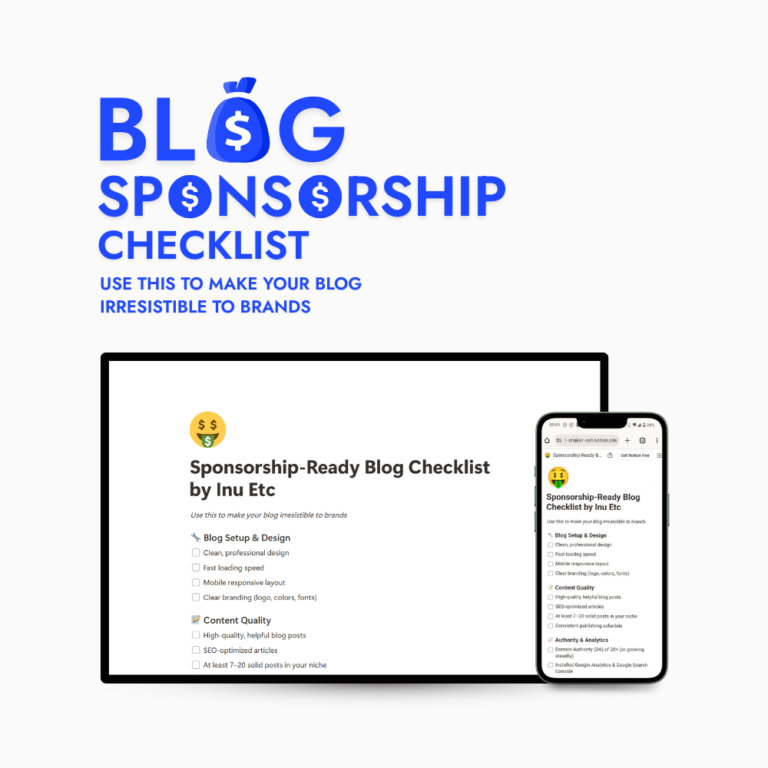 Ultimate Blog Sponsorship Success Bundle - Inu Etc